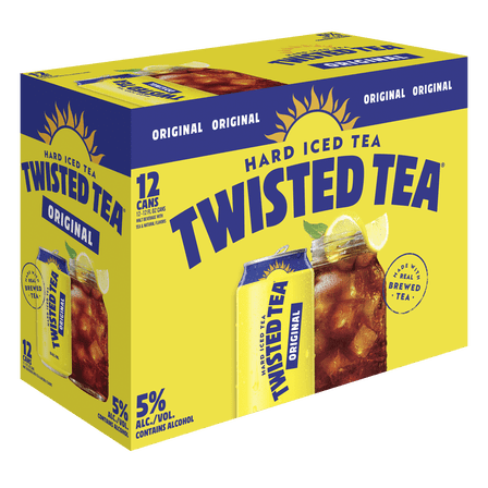 Hoop Tea Original Spiked Iced Tea, 12 Pack, 12 fl oz Aluminum Cans, 5% ...