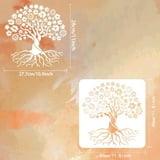 Tree of Life Painting Stencil 11.8x11.8inch Reusable Flower Life Tree ...