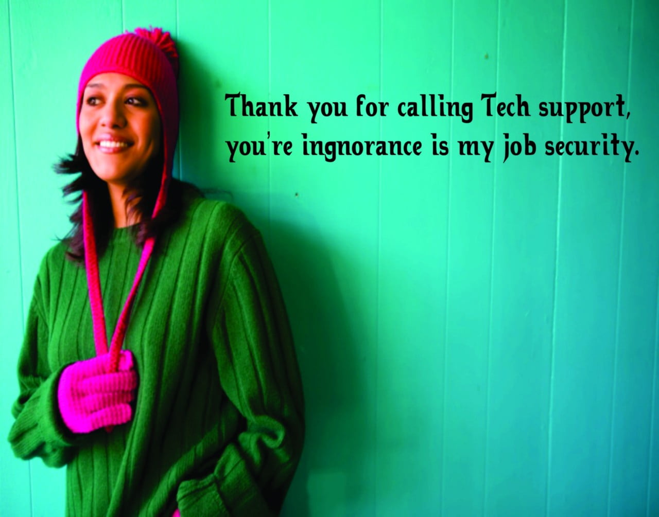 Thank You For Calling Tech Support Picture Art - Girls BedRoom Sticker ...