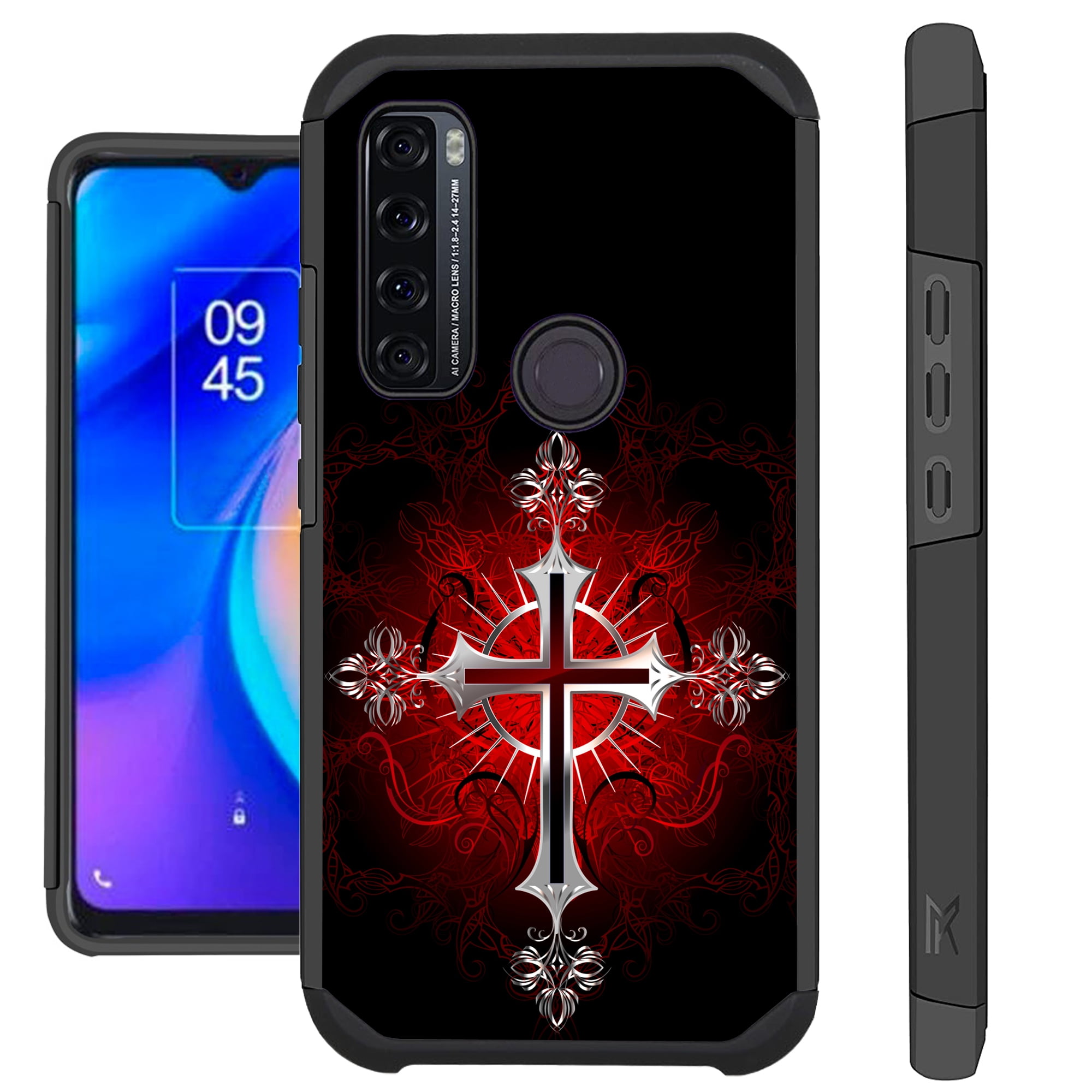 Compatible with TCL 20XE Hybrid Fusion Guard Phone Case Cover (Red ...