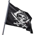 Pirate Flag Skull Captain With Knifes Banner Polyester 3x5 Foot Flags ...