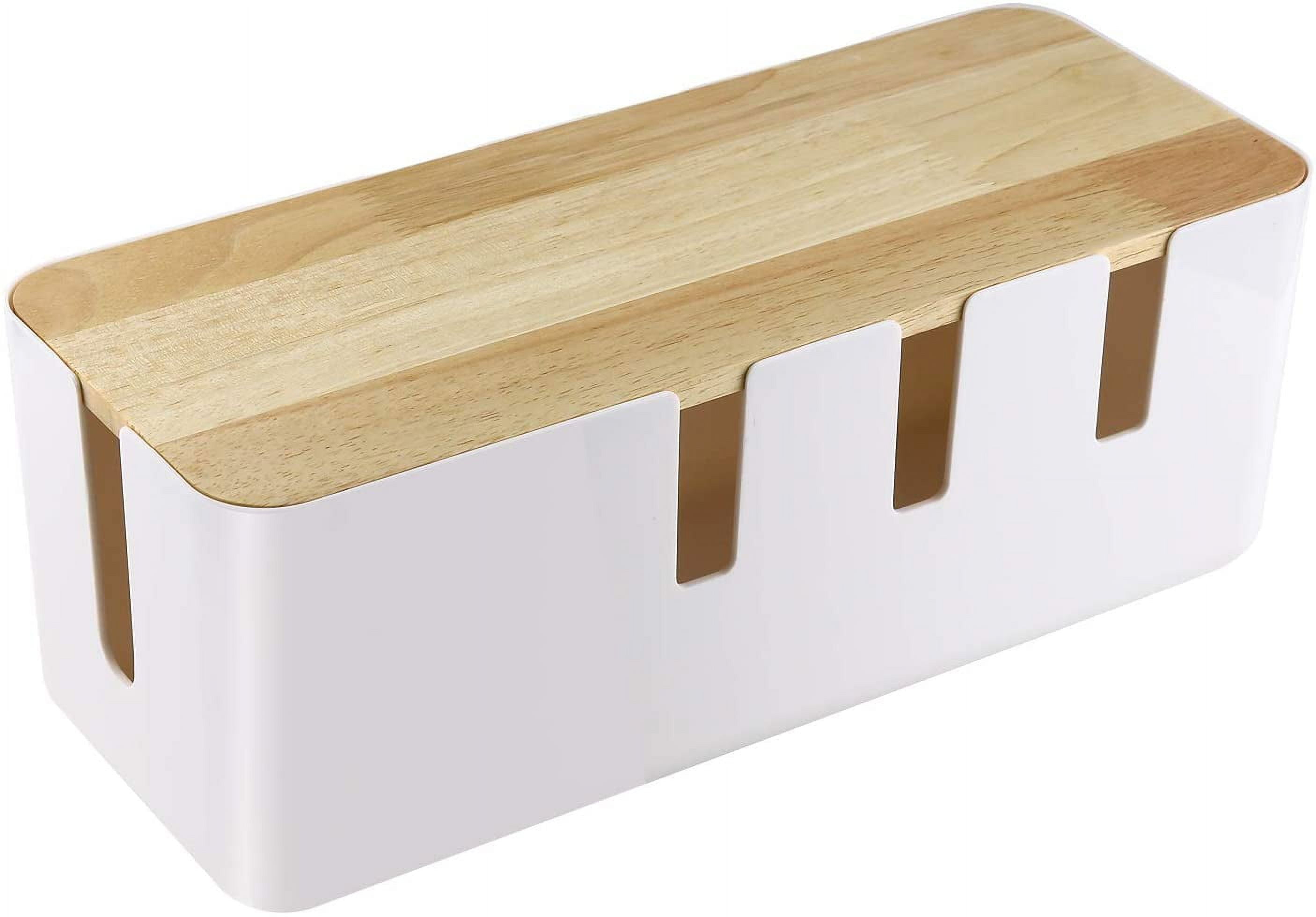 Caja de gestión de cables, caja organizadora de cables blanca para ...