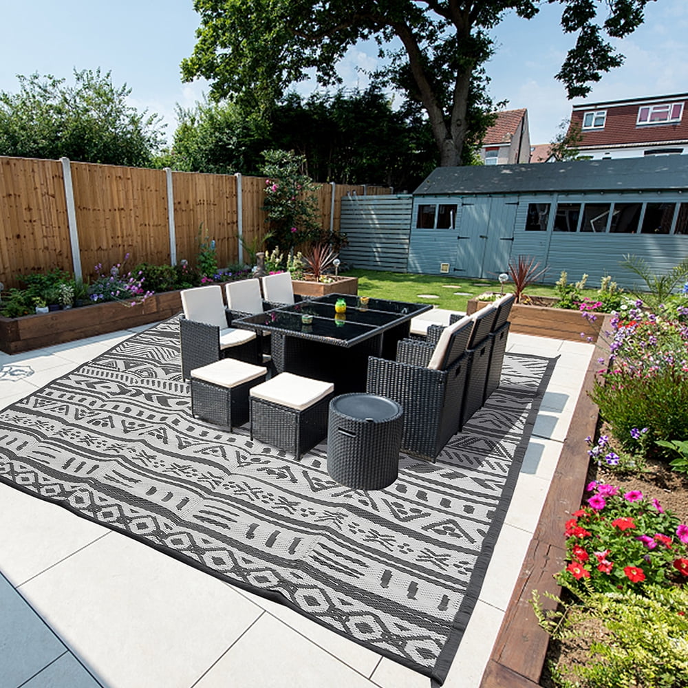 Outdoor Rug for Garden, Waterproof Patio Rugs Reversible Stain ...