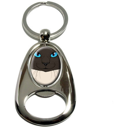 Siamese Cat Face, Pet Kitty Burmese Himalayan Seal Point, Chrome Plated ...