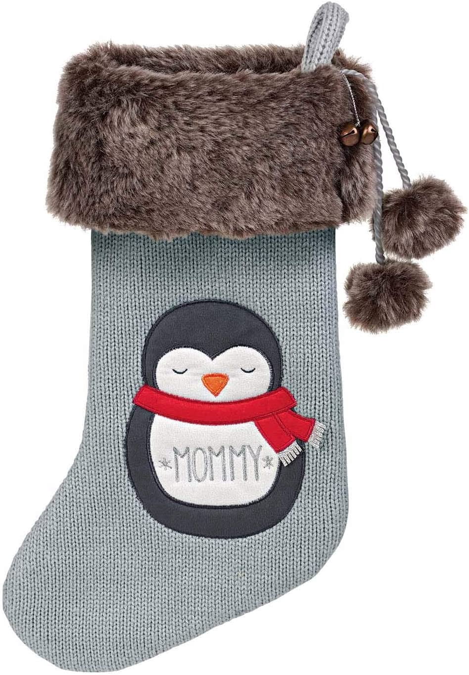 Holiday Christmas "Mommy" Furry 19" Knitted Stocking - Walmart.com