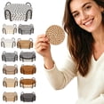 Cotton Yarn Round Woven Placemats with Iron Holder Heat Resistant ...