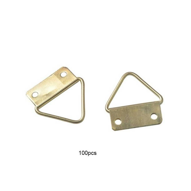 100 Pieces Wall Hanger Triangular Picture Frame Hook Metal Hardware ...