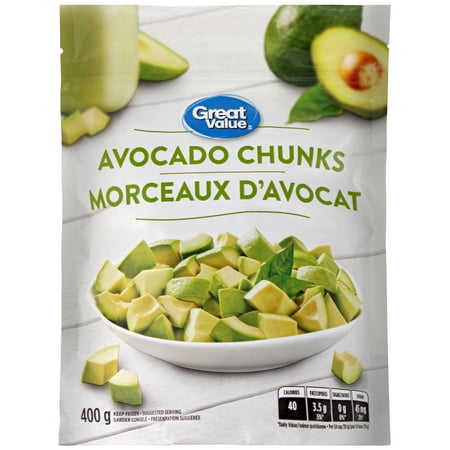 Great Value Frozen Avocado Chunks, 400 g - Walmart.ca