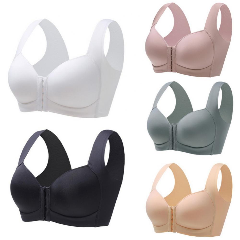 5pcs Front Buckle Bra,Women Seamless Bra,Wild Wire Free Bra,Back ...