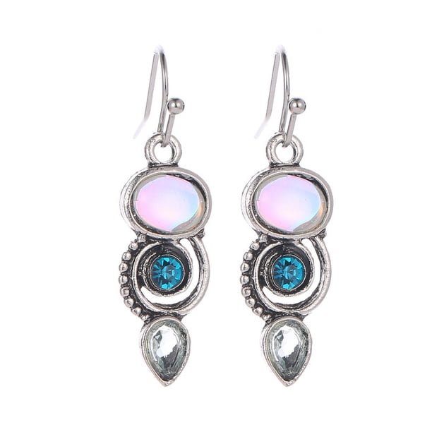 Pendientes de moda con forma de ojo de gato y luz de luna, con gotas de ...