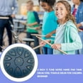 Blue Steel Tongue Drum, 6 Inch 11 Notes Hand Pan Drum, G Tone With ...