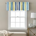 Colored Stripes Valances for Windows Abstract Blue Yellow Vertical ...