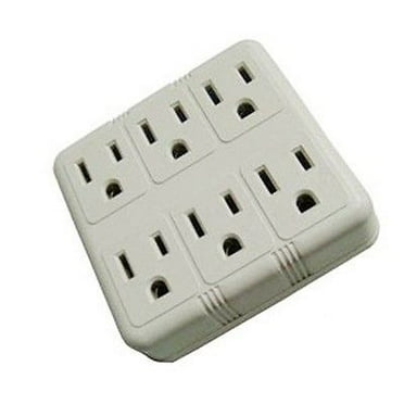 Wideskall 3 Prong Grounded 3 Outlets AC Power Wall Plug On/Off Switch ...