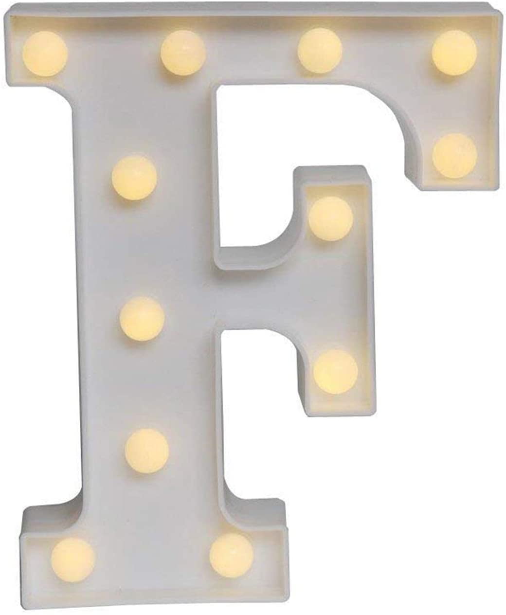Decorative Led Light Up Number Letters White Plastic Marquee Number ...