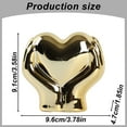 Desktop Ornaments,Gold And Silver Ceramic Heart Gesture Decor Perfect ...