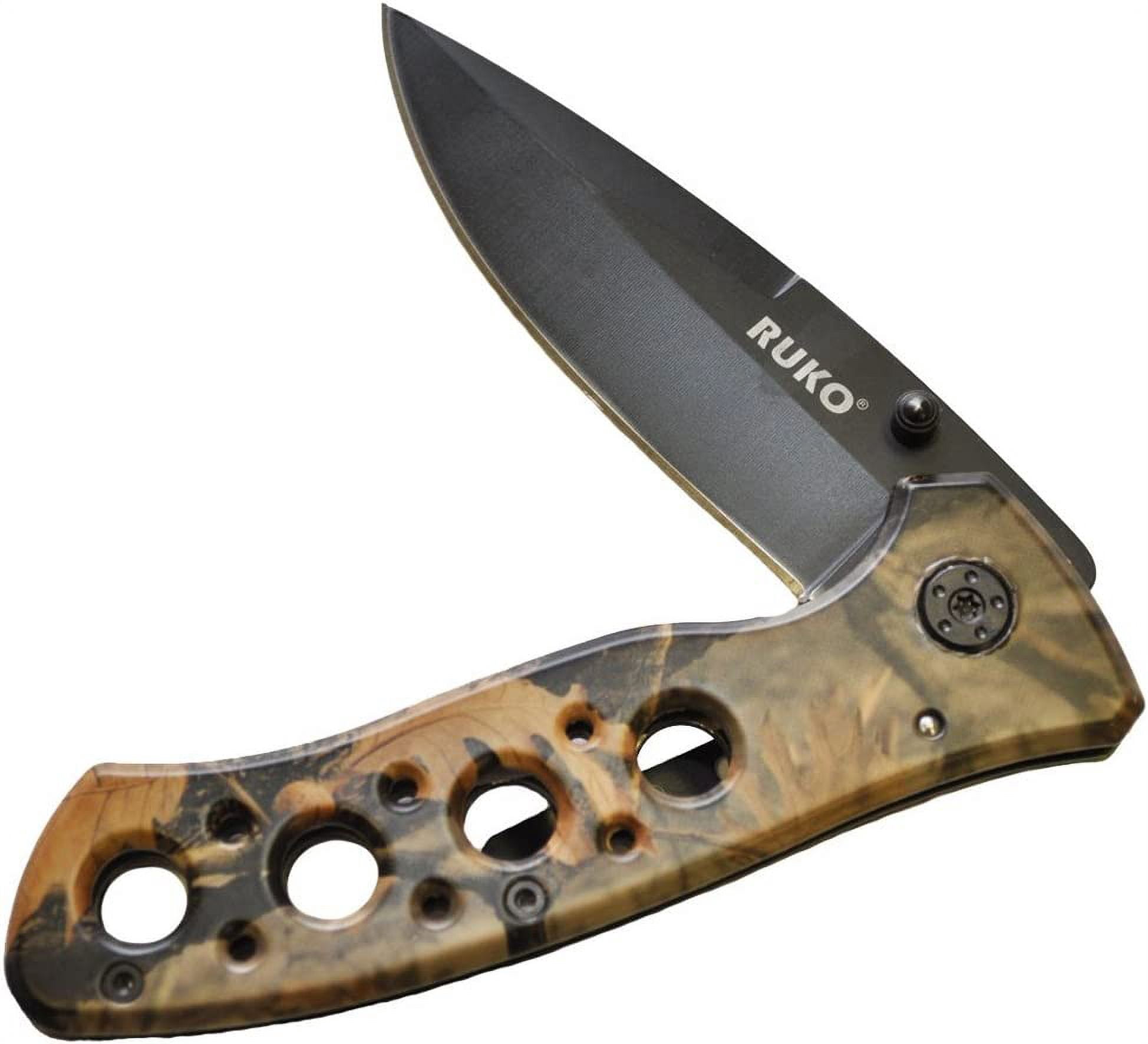 Ruko RUK0075-CS 440A Folding Blade Hunting Knife with WX-3D Handle ...