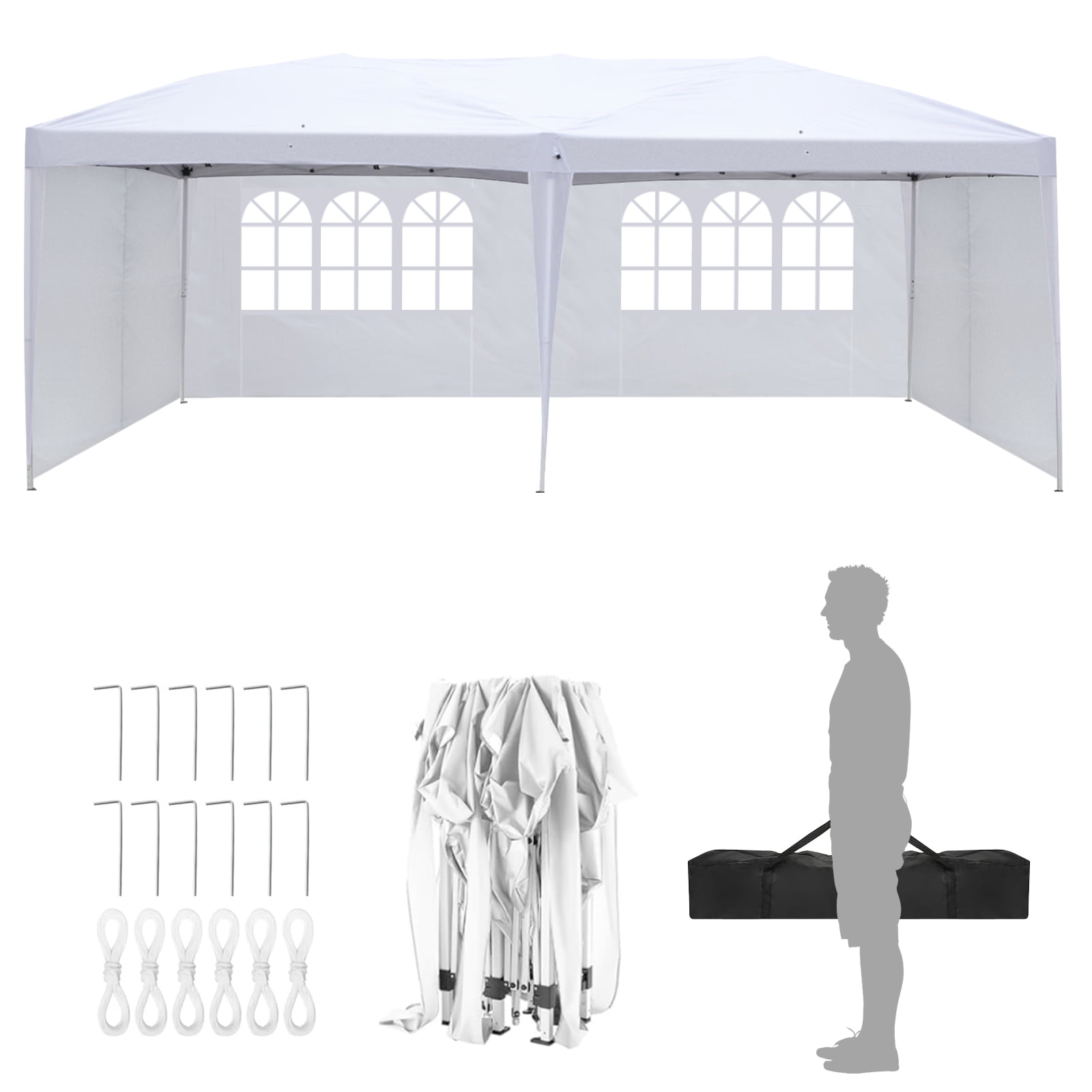 Click here for Ktaxon 10x 20 Pop Up Wedding Party Tent With 4 Sid... prices