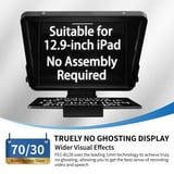 ILOKNZI 16in Large Folding Teleprompter for 4-12.9in Tablets with Angle ...