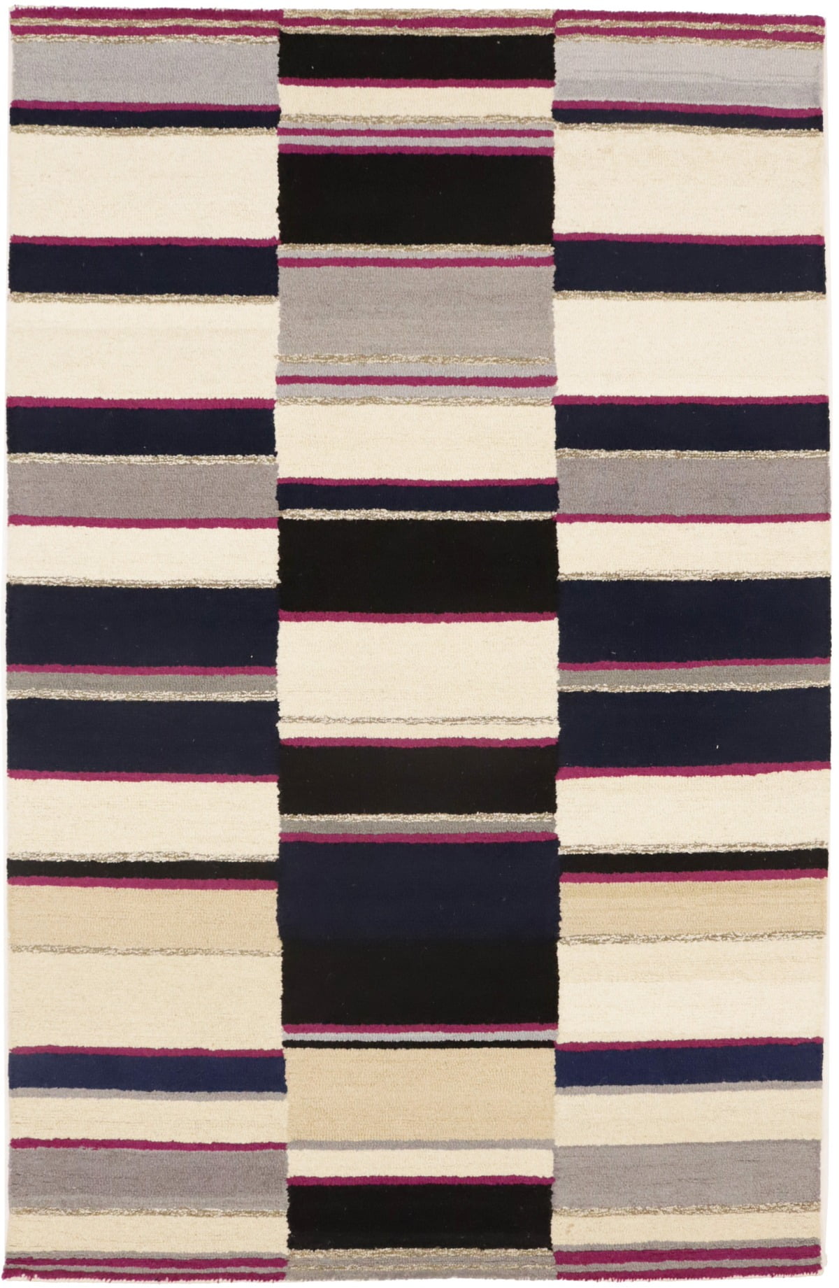 Multicolored Stripes 5X8 Hand-Tufted Modern Rug - Walmart.com