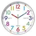 Reduced! VISALY Marstey Kids Teaching Wall Clock Time Teaching Clock ...