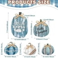 Anmrize Autumn Pumpkin Figurines, Hello Fall Tabletop Ornaments ...