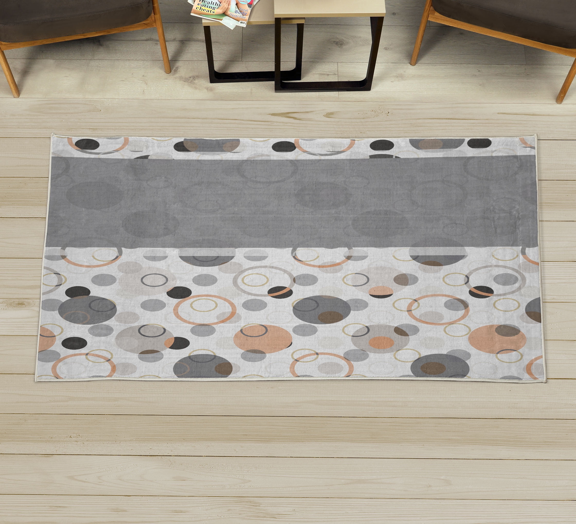 Abstract Decorative Rug, Circular Shaped Round Interlace Forms ...