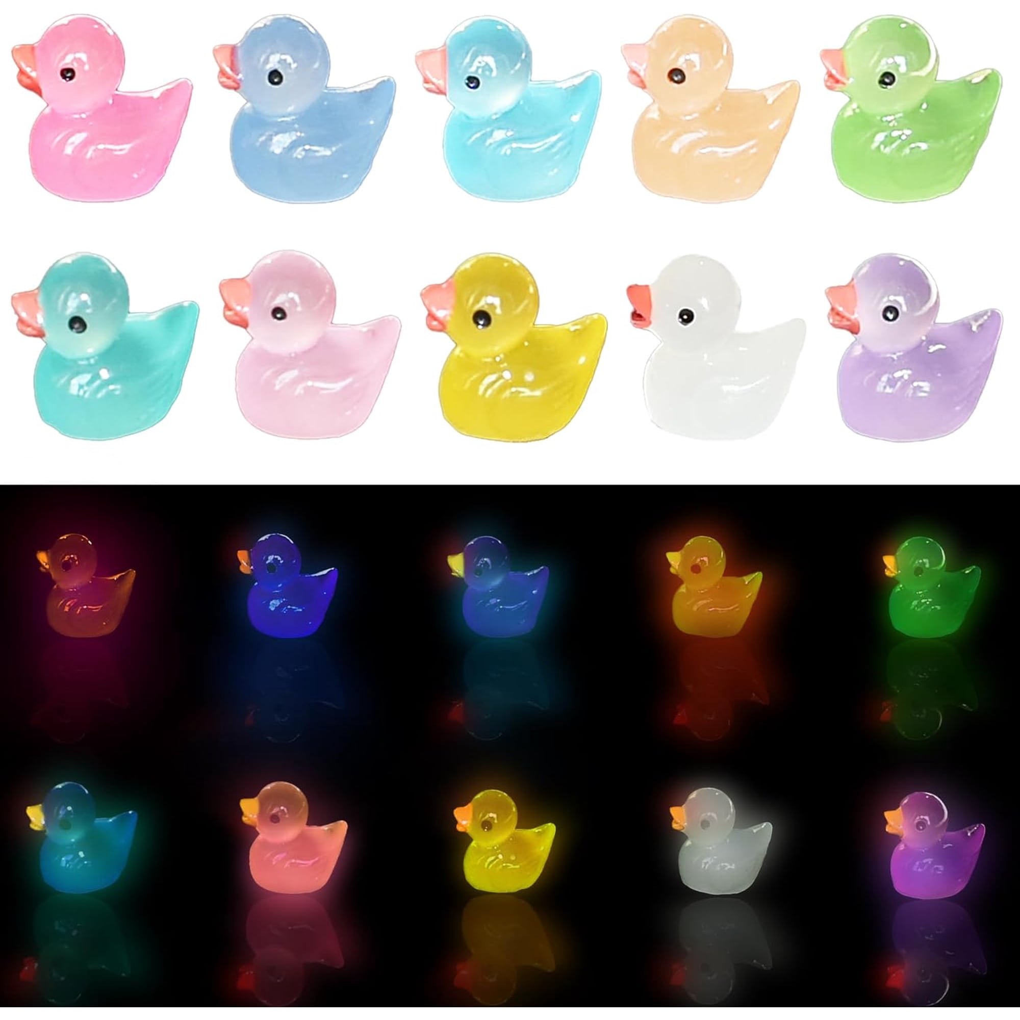 Click here for Hahdaxia 50 Pcs Tiny Ducks Glow In The Dark Mini R... prices