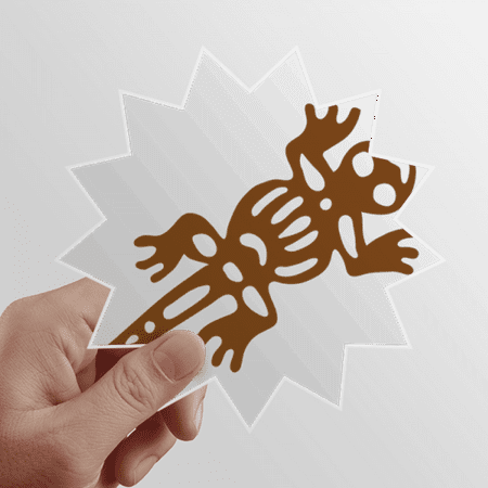 Mexico Totems Gecko Lizard Ancient Civilization Sun Vinyl Sticker ...