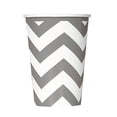 12oz Chevron Paper Cups, Silver, 6ct - Walmart.com