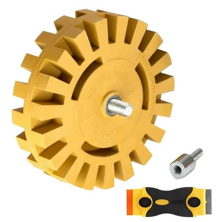 SHARKDOOK Car Pneumatic Rubber Eraser Wheel Pad Rubber Disk Decal ...