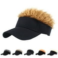 AYYUFE 2PCS Fashion Wig Hat Curved Brim Easy to Wear Comfortable Male ...