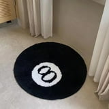 8 Ball Rug, Round Rug for 8 Ball Decor,Washable Cool Eight Ball Carpet ...