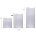 3 Pcs USB Type-C Flame-less LED Pillar Candles Rechargeable Yellow ...