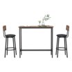 AWQM 5 Piece Bar Table Set, Kitchen Counter Height Table with 4 Stools ...