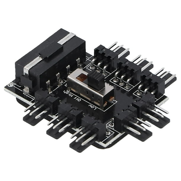 Computer Fan Hub Splitter Fan Hub 8-way Speed Controller Computer ...
