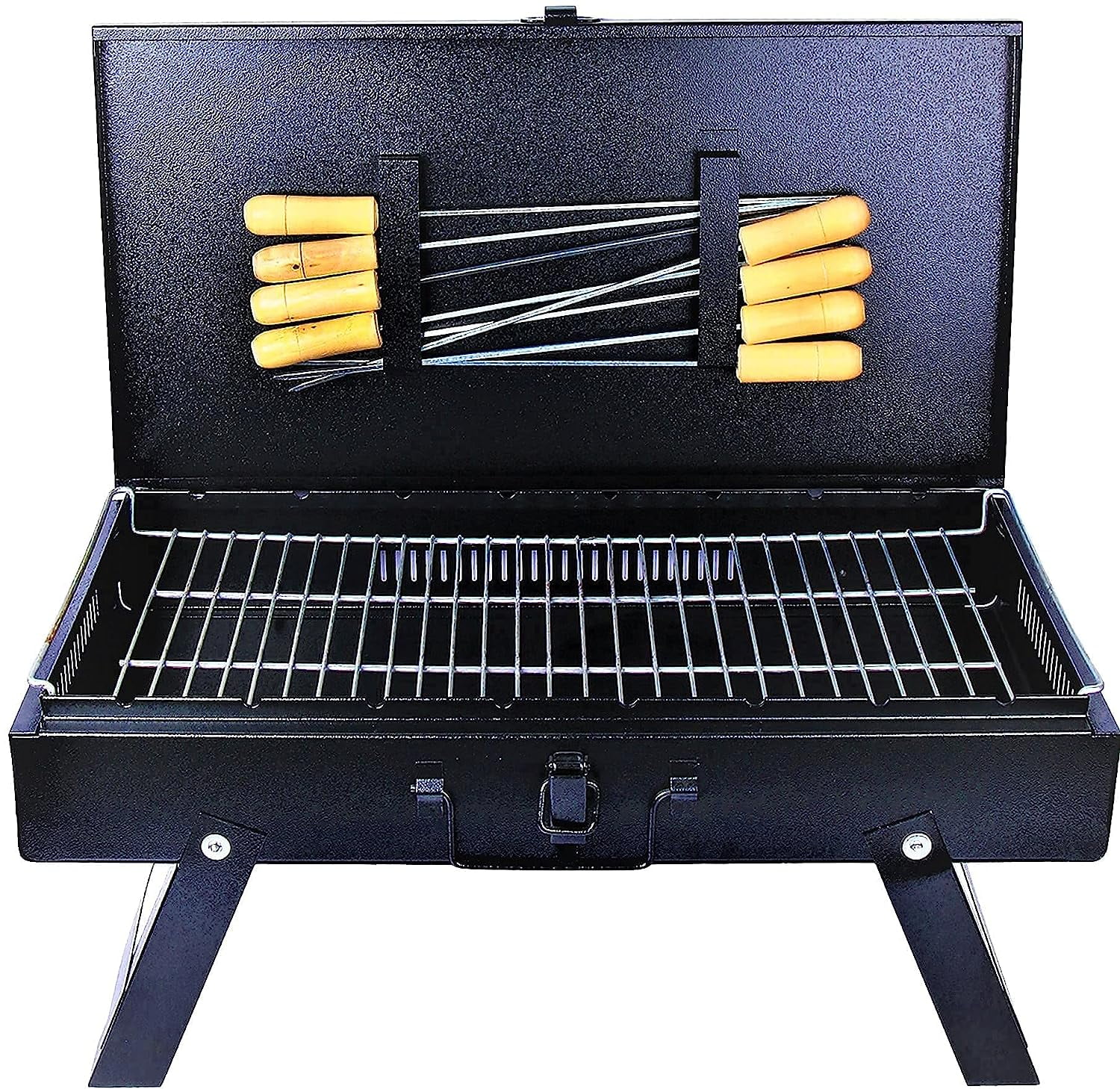 kobbey Briefcase Barbeque grill set for home & Outdoor Charcoal bbq ...