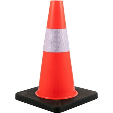 Safety Cones Traffic Safety Cones,18" PVC Orange Reflective Collars ...