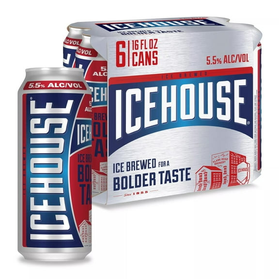 Icehouse American Beer, 30 Pack, 12 fl oz Aluminum Cans, 5.5% ABV ...