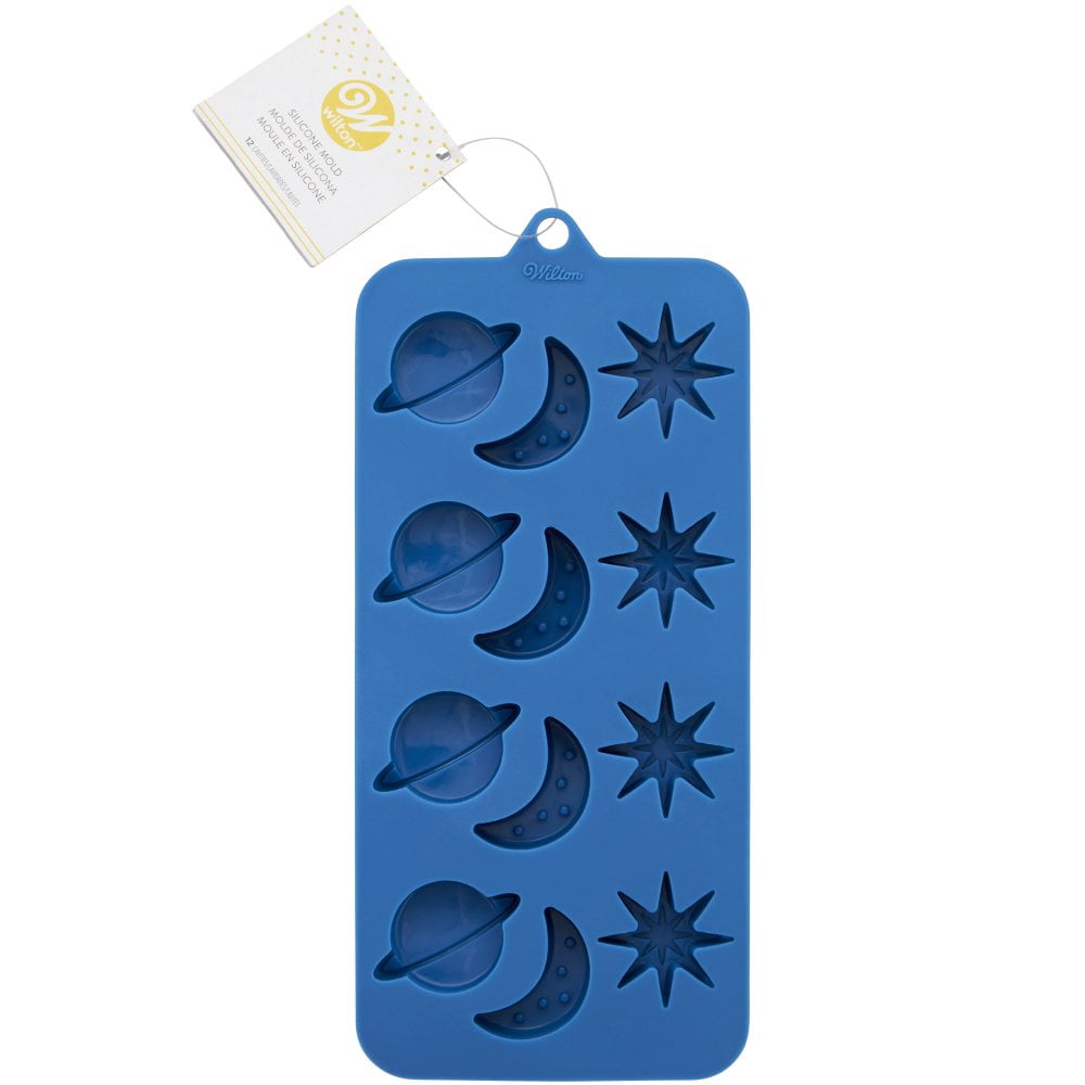 Wilton Space Planet, Moon, and Stars Silicone Candy Mold, 12 Cavities ...