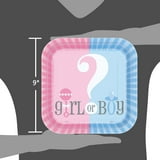 Gender Reveal Party Paper Dinner Plates, 9in, 8ct - Walmart.com