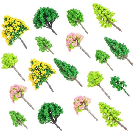 55 Pcs Mixed Model Trees Model Train Scenery Architecture Trees ...
