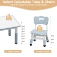 Blue Adjustable Kids Table & 4 Chairs Set, Graffiti Desktop ...
