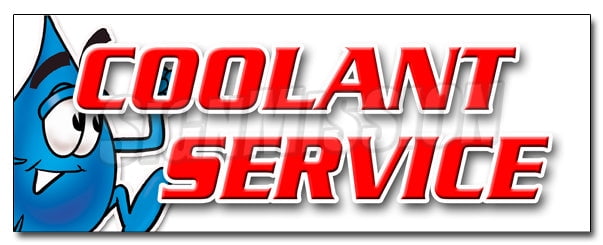 COOLANT SERVICE DECAL sticker car mechanic auto shop service ...