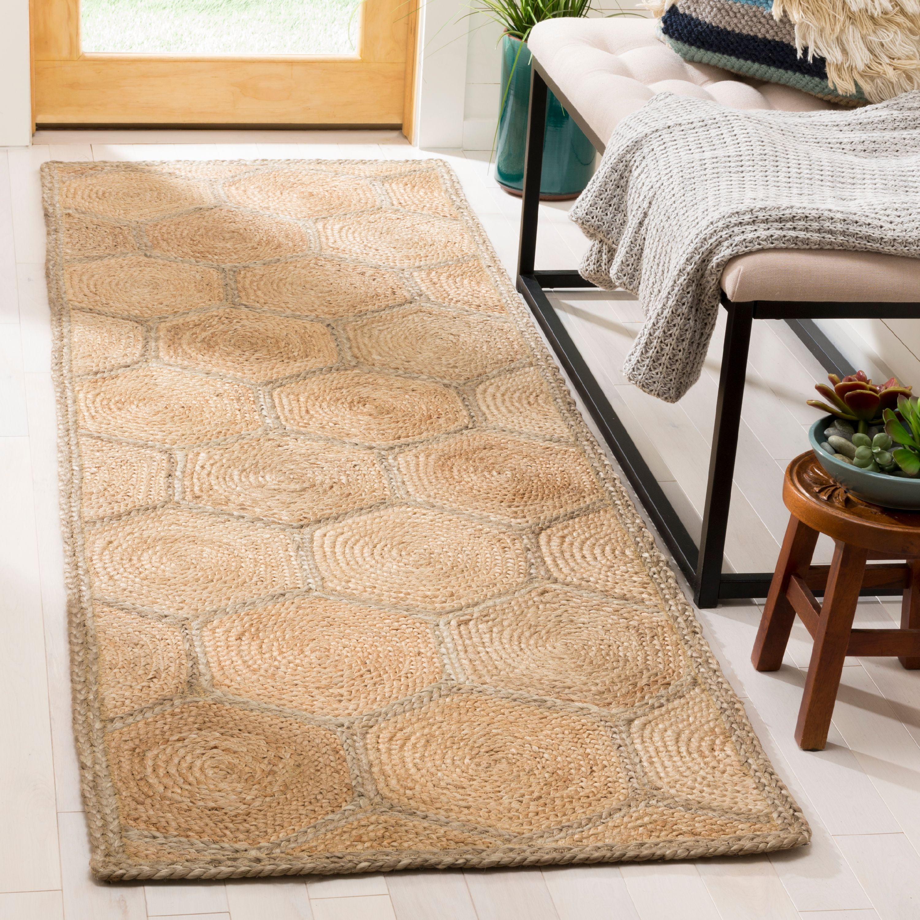 Safavieh Natural Fiber Barrett Geometric Braided Area Rug or Runner ...