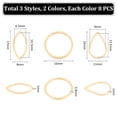 48Pcs 6 Styles Stainless Steel Linking Ring Horse Eye Round Ring ...