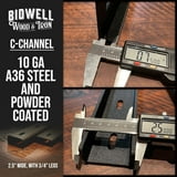 Bidwell Wood & Iron C-Channel Table Brace Hidden Steel Support for Live ...