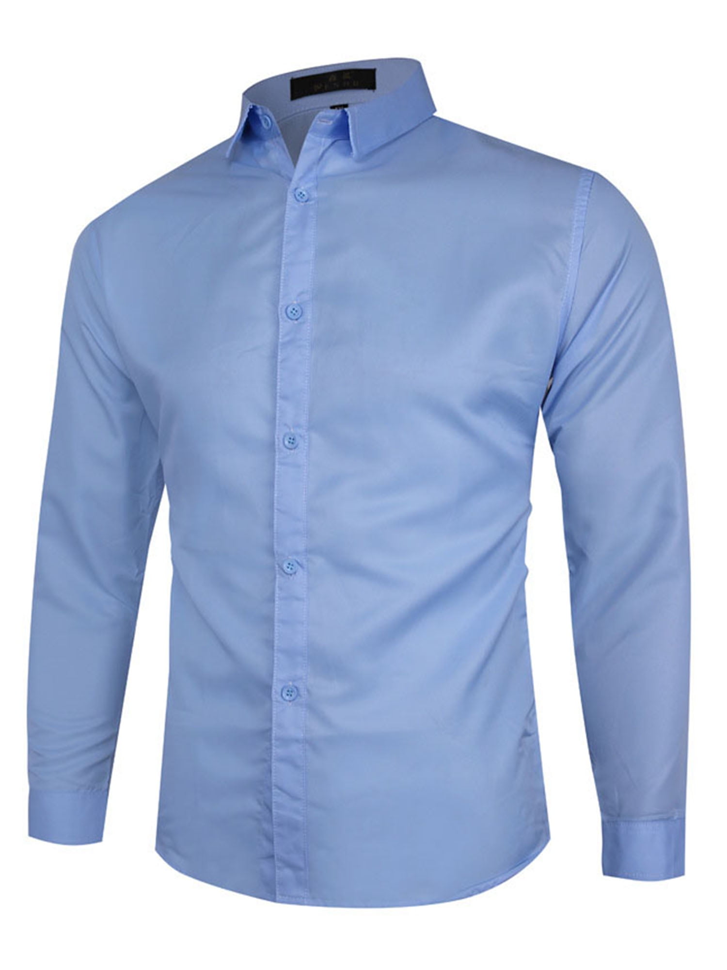 Bomotoo Dress Shirt for Mens Regular Fit Solid Buttondown Collar Shirt ...