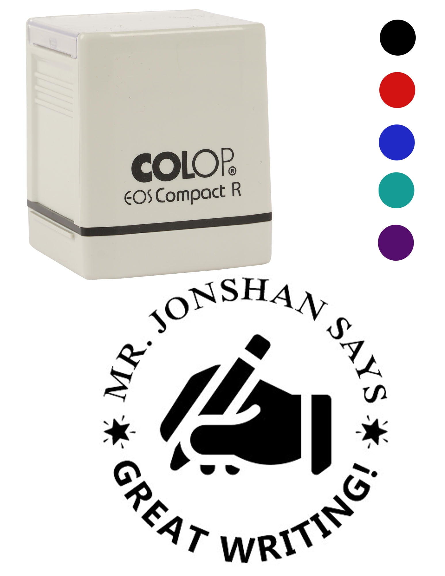 Printtoo Personalized Teachers Stamp Great Writing! Teachers Name Self ...