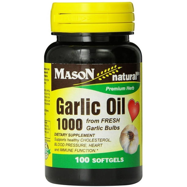 Mason Vitamins Mason Natural Garlic Oil, 100 ea - Walmart.com - Walmart.com