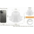 Lampshades Set of 3, Flower Plastic Lampshades 3.7" Top x 7.7" Bottom x ...